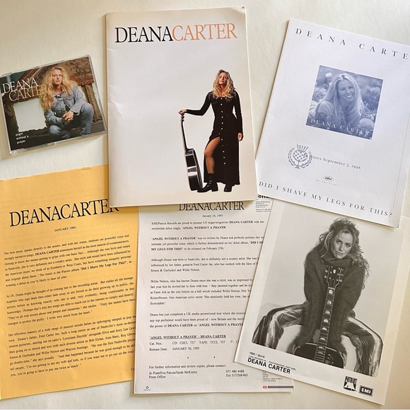 Other | Deana Carter Promo Pack 8x1 Photo Folder 1995 Cd Press Release ...